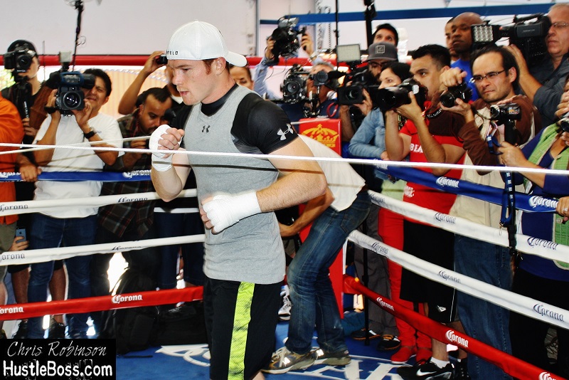 Exclusive photos: Inside Saul ‘Canelo’ Alvarez’s media workout in Big ...