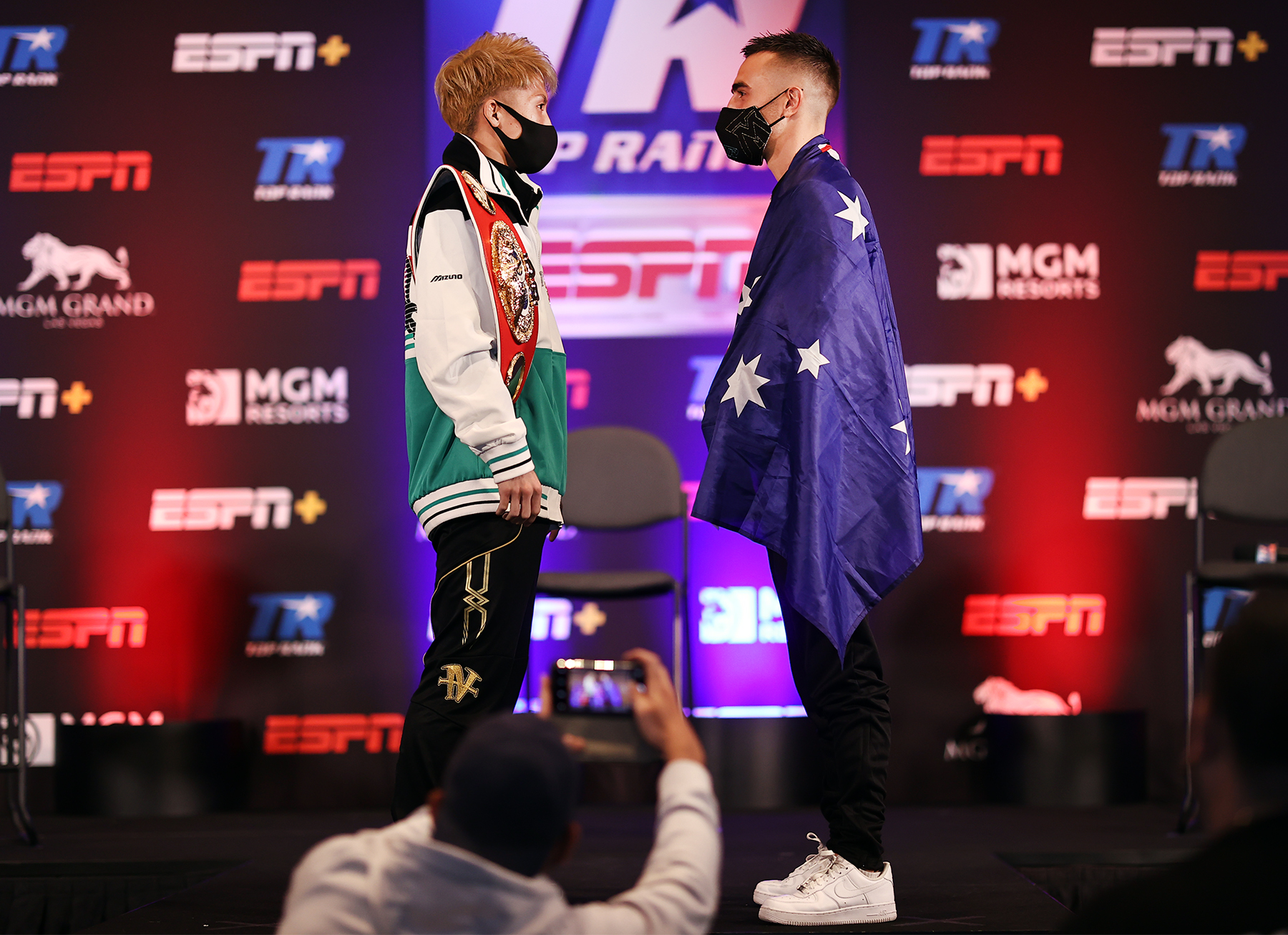 PHOTOS: Naoya Inoue and Jason Moloney Face off Ahead of ESPN+ Showdown